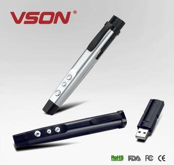 RF 2.4GHz Integrative and Sample Wireless Presenter with Red Laser Pointer-VSON